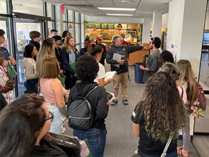 Incoming PSC students walk The Pirate Path during orientation ...