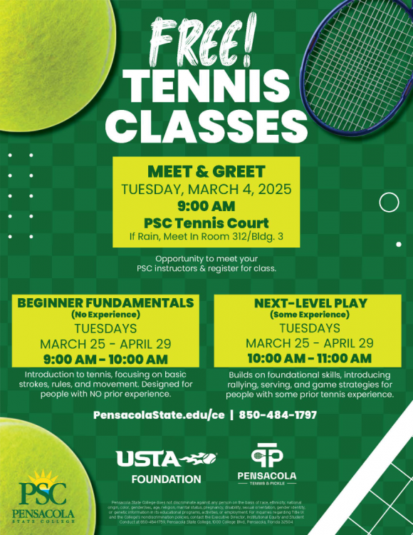 Tennis Class Meet & Greet – Pensacola State College